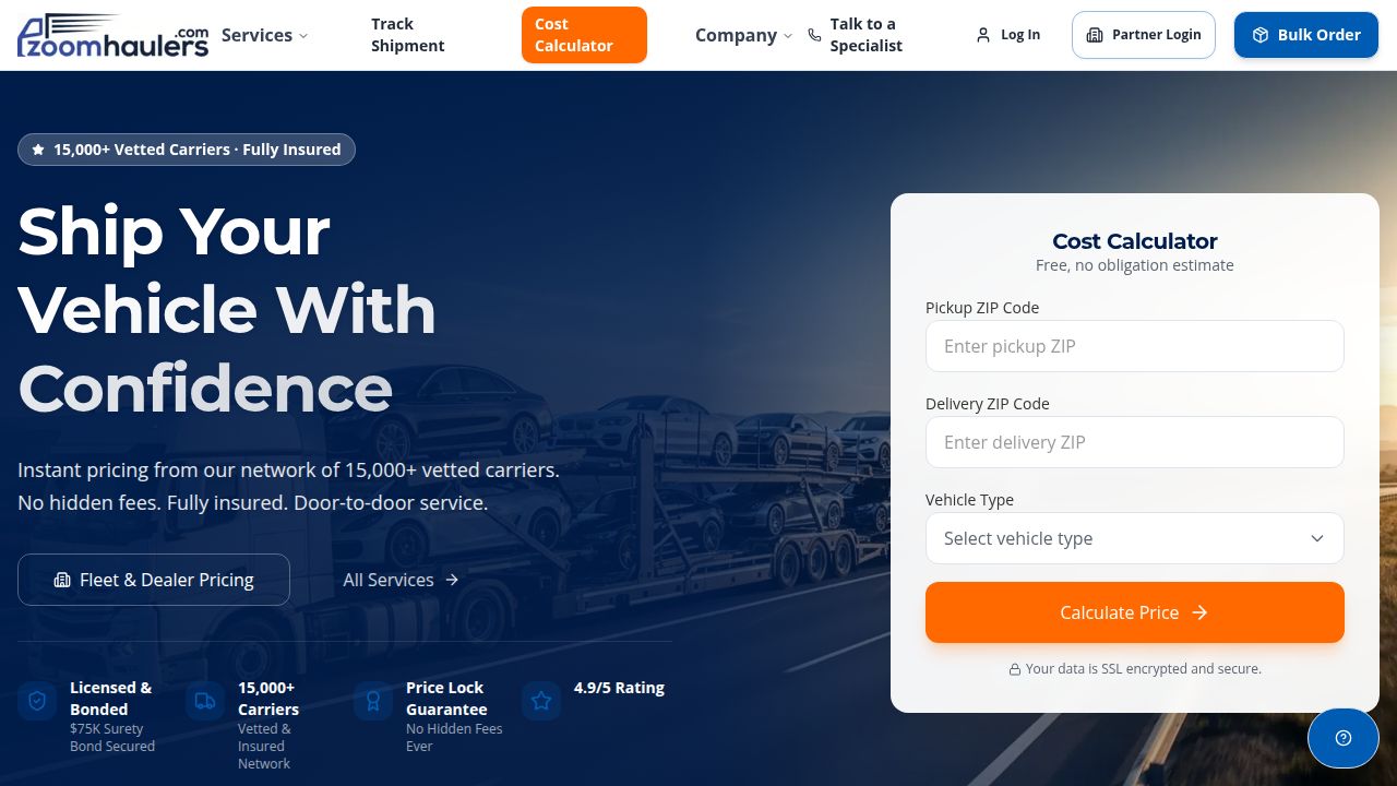 Car Shipping & Auto Transport | Instant Car Shipping Quotes | Zoomhaulers